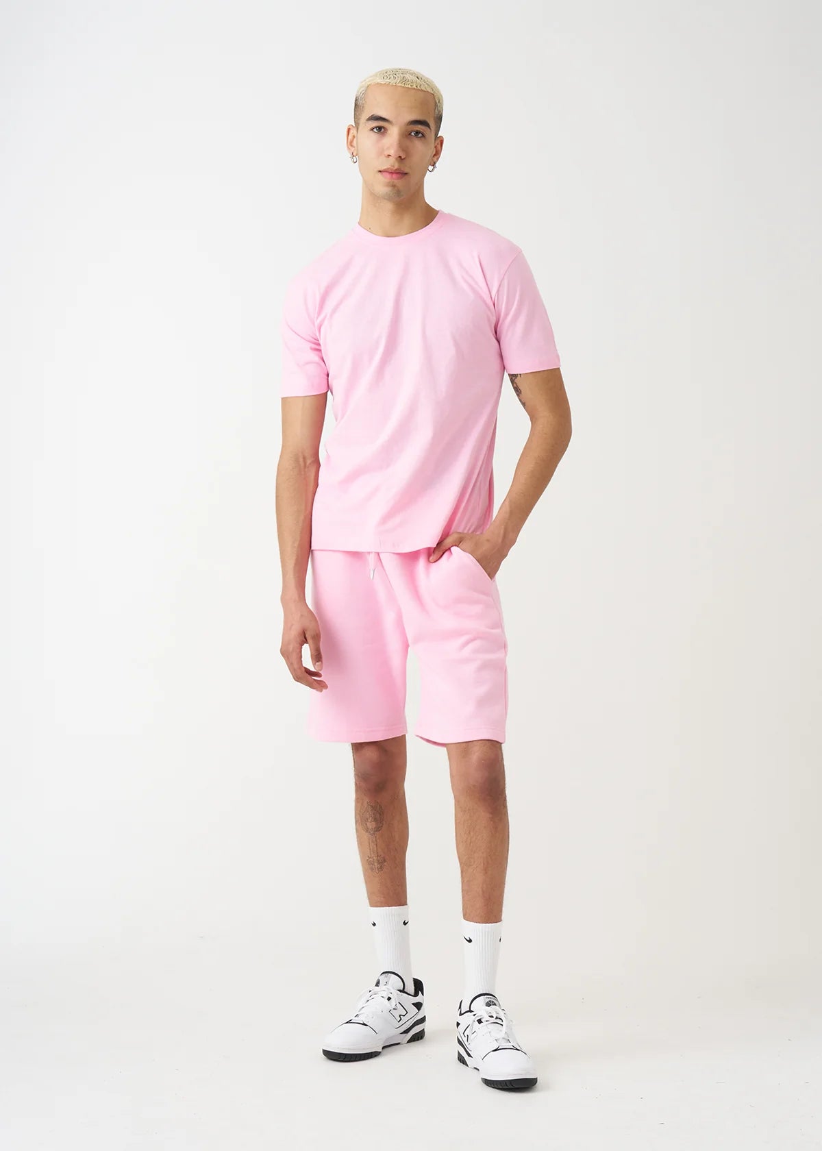 Light Pink T Shirt And Short Set Blank Kingdom 3202