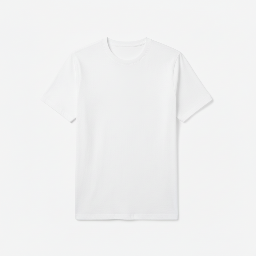White Polyester T-Shirt – BLANK KINGDOM