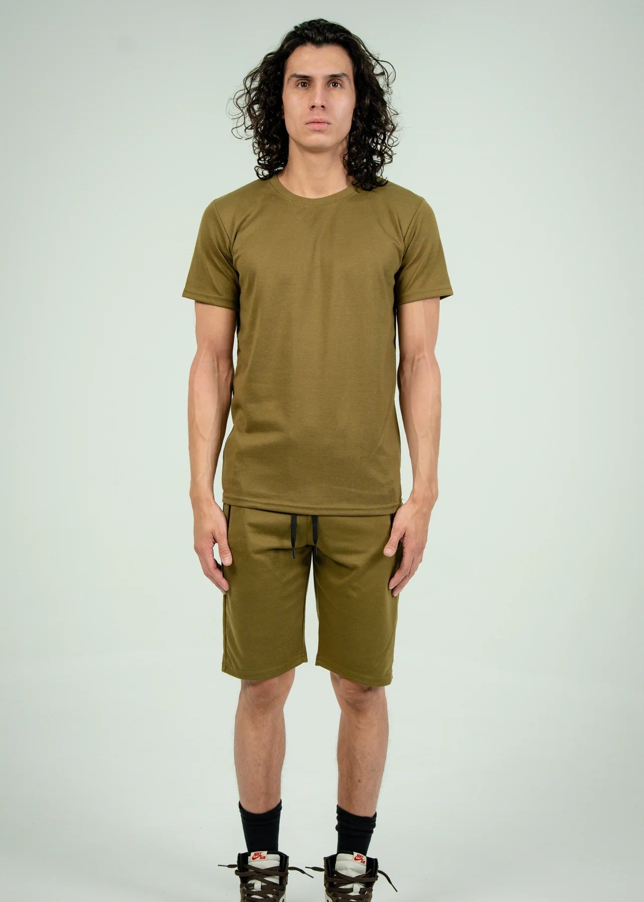 Olive Green Tech Short Set – BLANK KINGDOM
